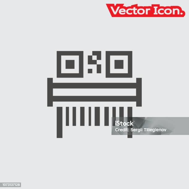 Ikon Barcode Simbol Tanda Terisolasi Dan Gaya Datar Untuk Aplikasi Web
