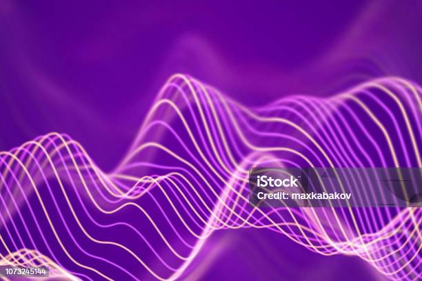 Gelombang Suara 3d Visualisasi Abstrak Big Data Ilustrasi Stok Unduh