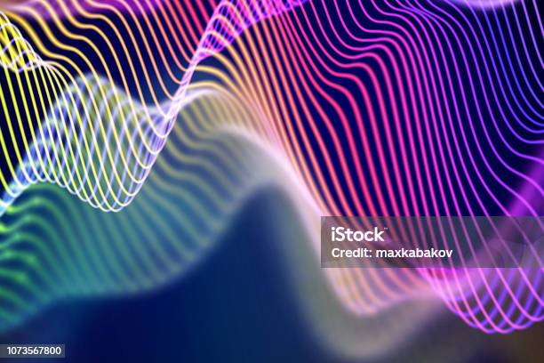 Gelombang Suara 3d Visualisasi Abstrak Big Data Ilustrasi Stok Unduh