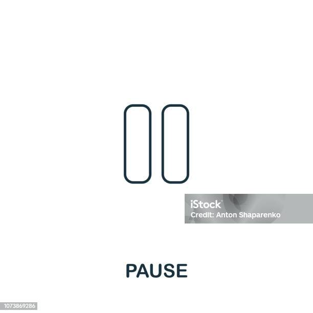 Kreative Pausesymbol Einfaches Element Abbildung Pausesymbol Konzeption ... Kreative Pausesymbol Einfaches Element Abbildung Pausesymbol Konzeption ...