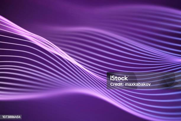 Gelombang Suara 3d Visualisasi Abstrak Big Data Ilustrasi Stok Unduh