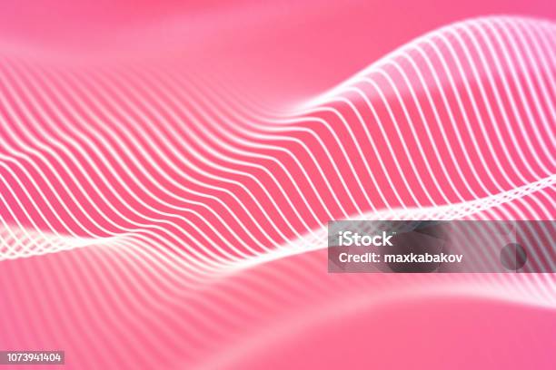 Gelombang Suara 3d Visualisasi Abstrak Big Data Ilustrasi Stok Unduh