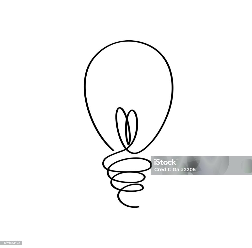 Icône Dampoule Avec La Notion Didée Vector Isolé Sur Fond Blanc Ligne