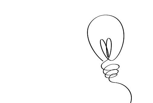 Icône Dampoule Avec La Notion Didée Vector Isolé Sur Fond Blanc Ligne