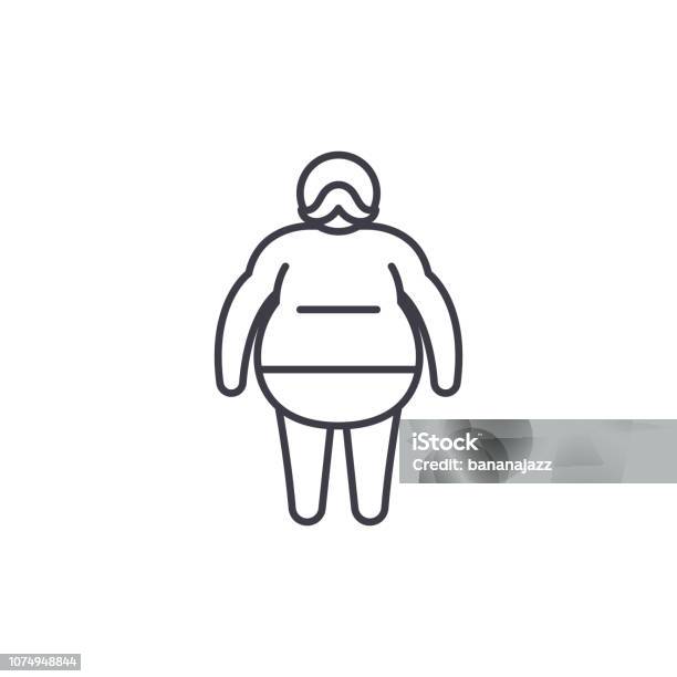 Konsep Ikon Garis Manusia Gemuk Lemak Manusia Vektor Ilustrasi Linear ... Konsep Ikon Garis Manusia Gemuk Lemak Manusia Vektor Ilustrasi Linear ...