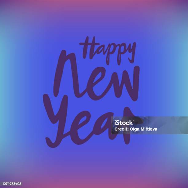 Ilustrasi Vektor Teks Tahun Baru Untuk Poster Tipografi Kalender Kartu