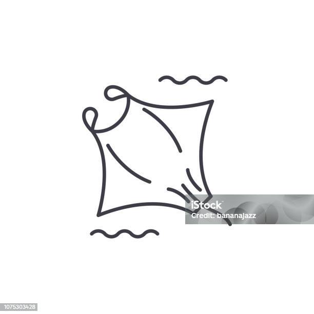 Concept Manta Line Icône Illustration De Linéaire Vectorielle Manta