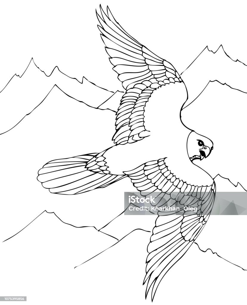 Elang Terbang Di Atas Pegunungan Berbatu Ilustrasi Stok - Unduh Gambar ... Elang Terbang Di Atas Pegunungan Berbatu Ilustrasi Stok - Unduh Gambar ...