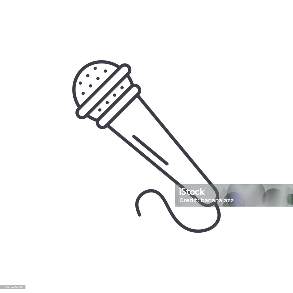 Concept Micro Line Icône Illustration De Linéaire Vectorielle Micro