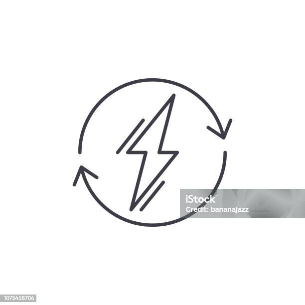 Concept Dicône Puissance Utilisation Line Illustration De Linéaire