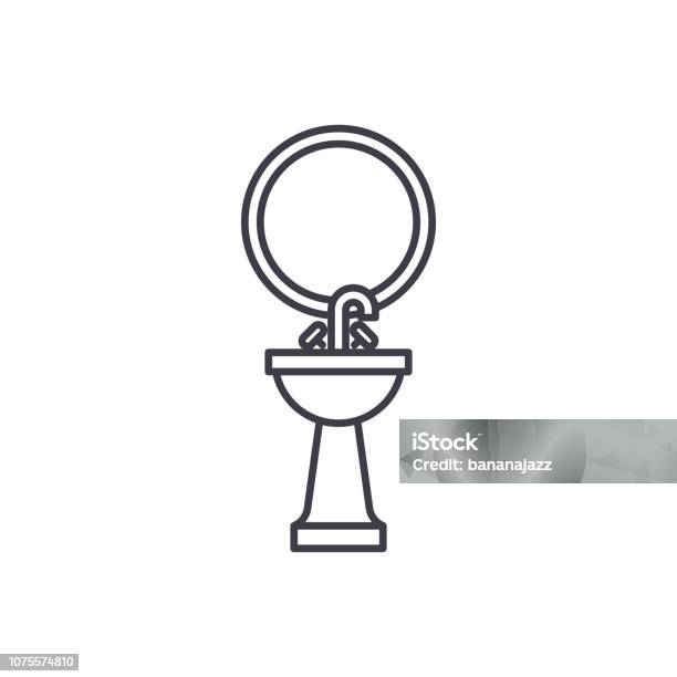 Washbasin Line Icon Concept Washbasin Vector Linear Illustration Symbol ... Washbasin Line Icon Concept Washbasin Vector Linear Illustration Symbol ...