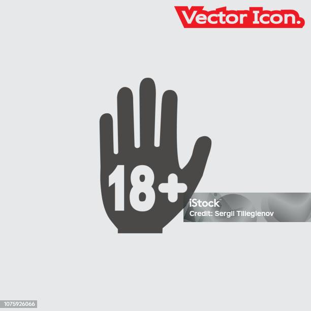 N 18 Ans Moins De 18 Ans Icône Isolé Signe Symbole Et Plat Style Pour ... N 18 Ans Moins De 18 Ans Icône Isolé Signe Symbole Et Plat Style Pour ...