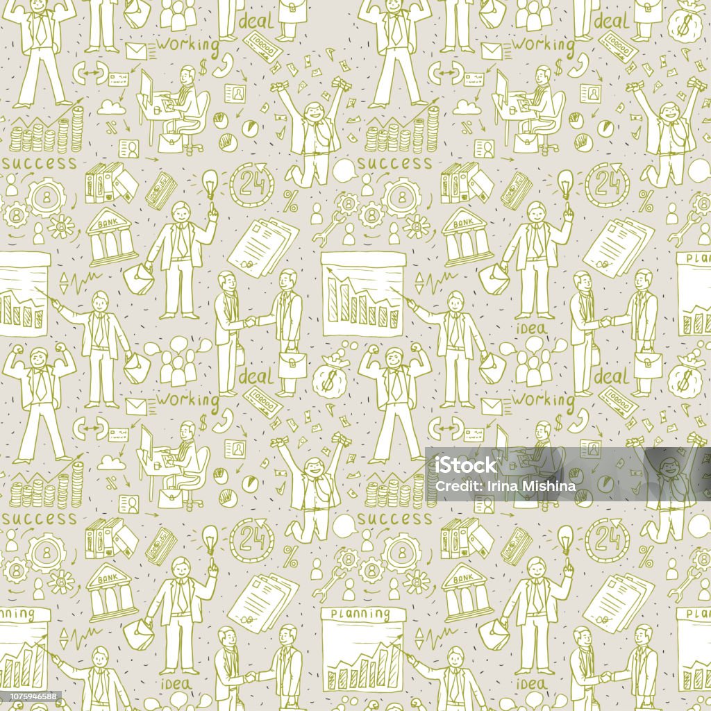 Business People Seamless Doodles Hand Drawn Vector Pattern Stock ... Business People Seamless Doodles Hand Drawn Vector Pattern Stock ...