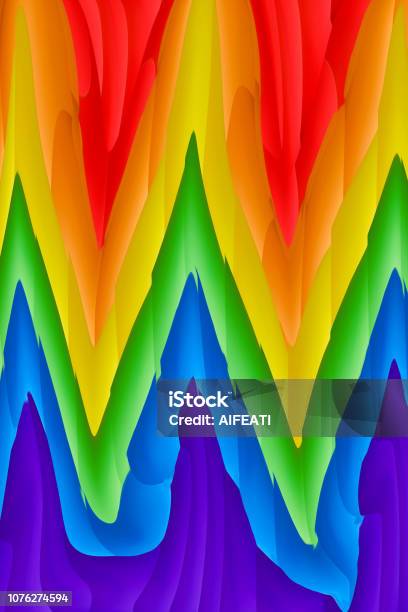 Motion Blurred Picture Of A Gay Rainbow Flag During Pride Parade