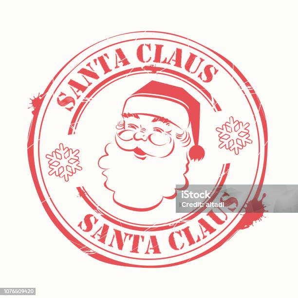 Stempel Bulat Natal Dengan Wajah Santa Claus Dengan Teks Dan Kepingan ... Stempel Bulat Natal Dengan Wajah Santa Claus Dengan Teks Dan Kepingan ...