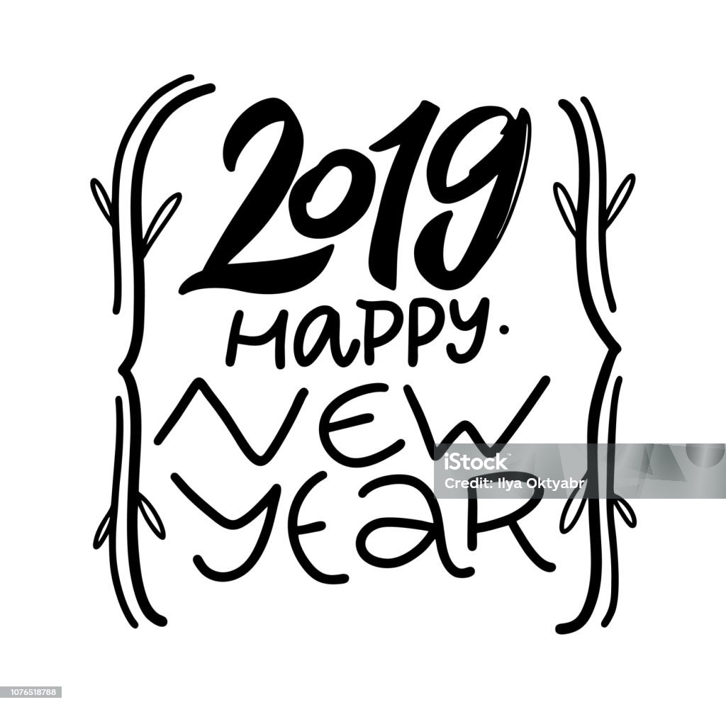 Merry Christmas Hand Drawn Vector Lettering Calligraphy Text For