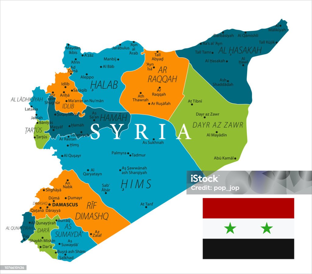 Map Of Syria Vector Stock Illustration Download Image Now Idlib Map Syria Istock