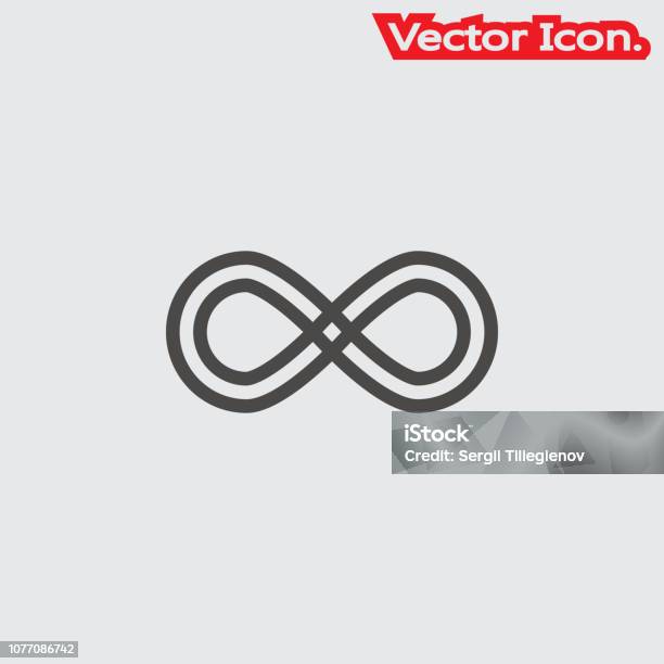 Symbole De Linfini Icône Signe Isolé Et Plat Style Pour App Web Et