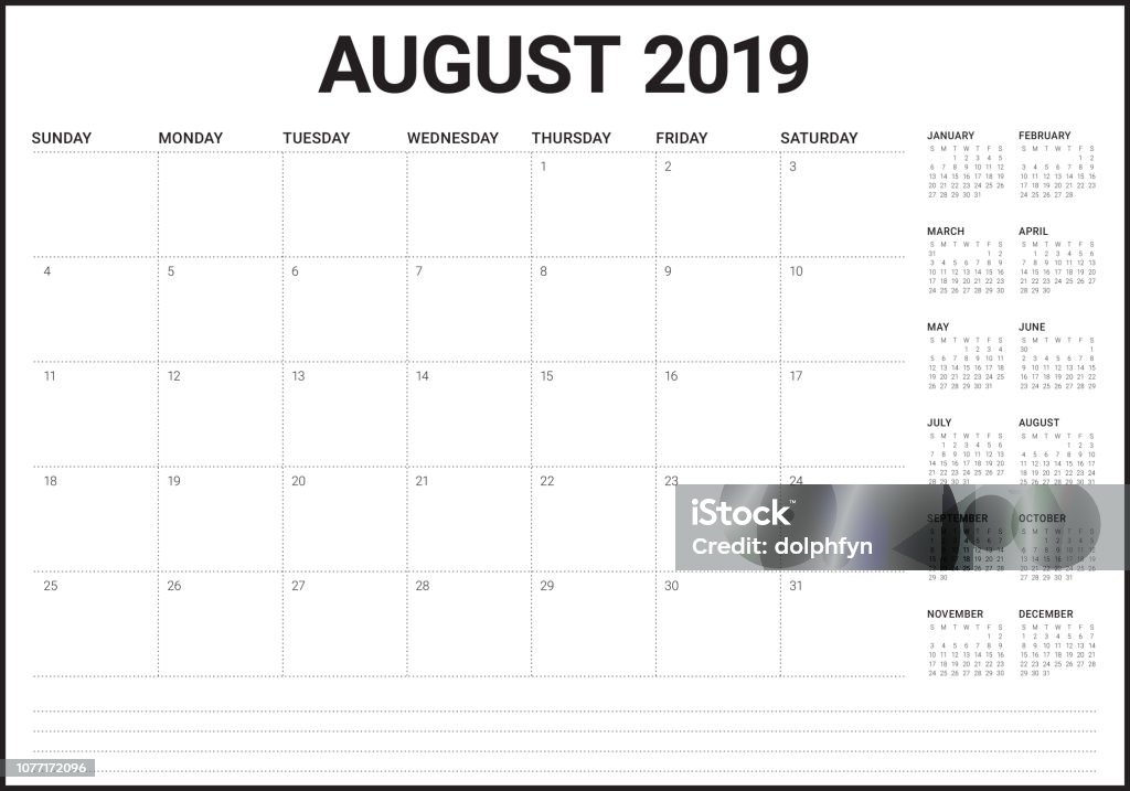 August 2019 Desk Calendar Vector Illustration Stock Illustration ... August 2019 Desk Calendar Vector Illustration Stock Illustration ...