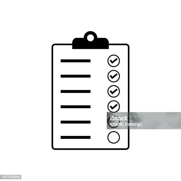 Pressepapiers Pour Faire La Liste Cocher Liste Pressepapiers Vecteur
