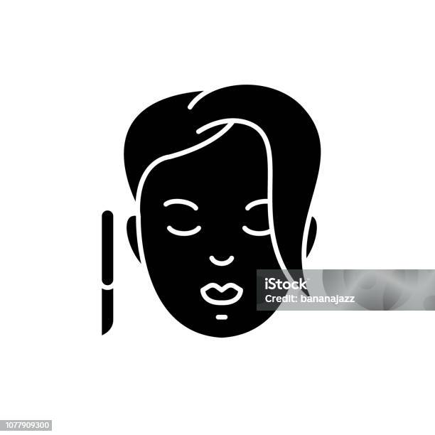 Icône De Noir Les Traitements Spa Vector Signe Sur Fond Isolé Symbole