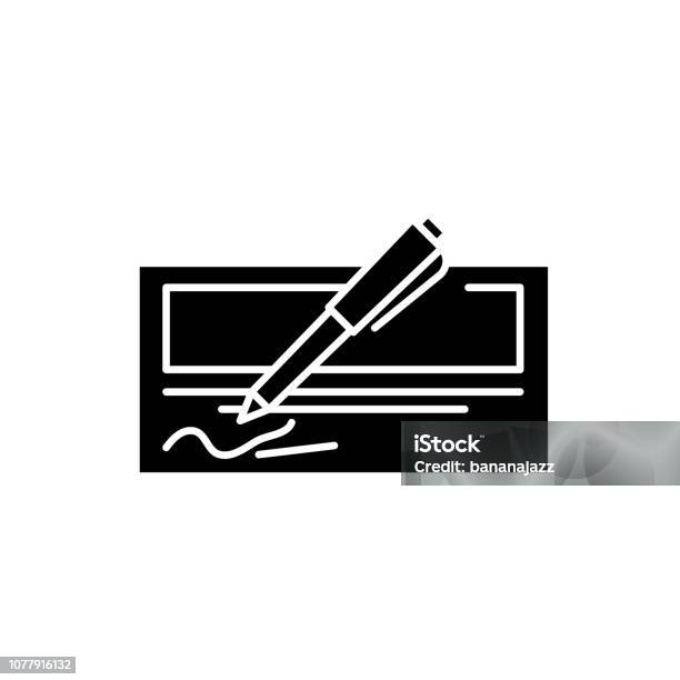 Banque Dicône Cocher Noir Vector Signe Sur Fond Isolé Symbole De Banque