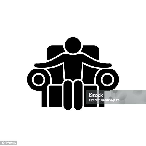 Patron Dicône Noire Vector Signe Sur Fond Isolé Symbole De La Notion De