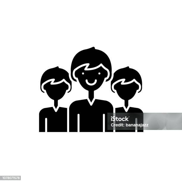Icône De Bureau De Personnel Noir Vector Signe Sur Fond Isolé Symbole