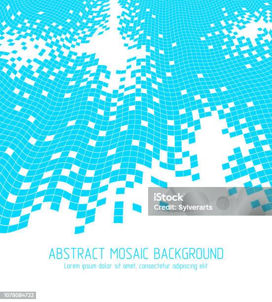 Seni Vektor Minimal Geometris Ilustrasi Dimensi Ubin Mosaik Yang Indah