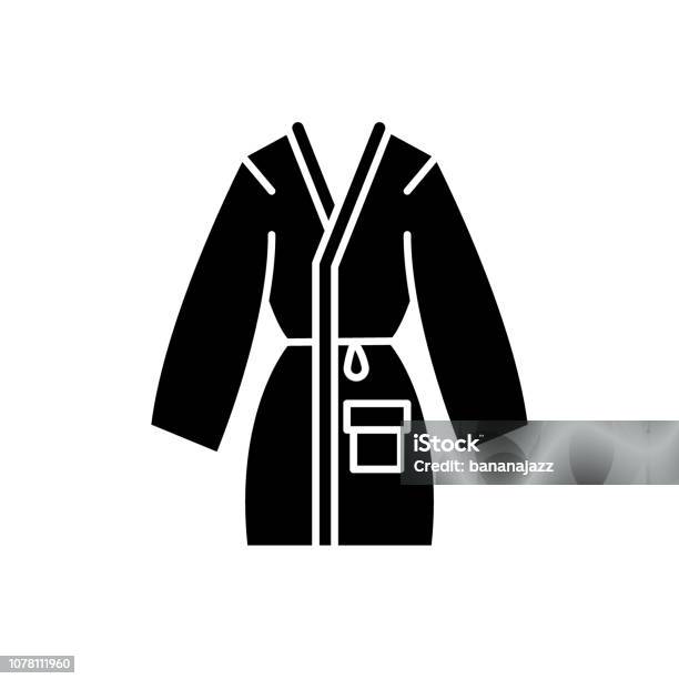 Accueil Icône Peignoir Noir Vector Signe Sur Fond Isolé Symbole De
