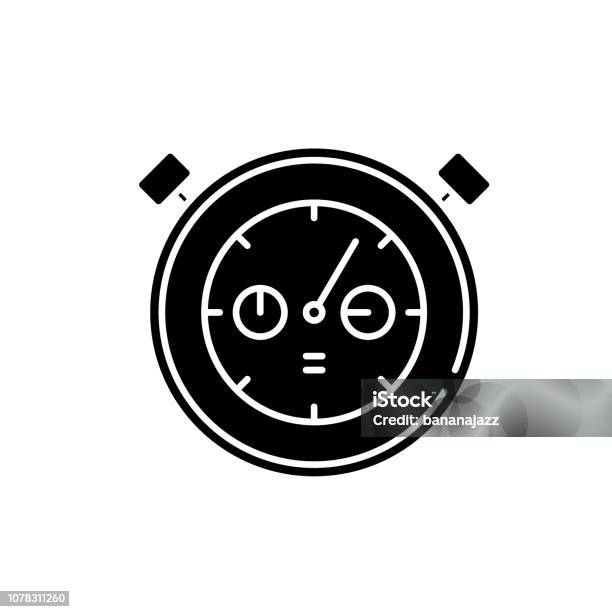 Travail Noir Date De Licône Vector Signe Sur Fond Isolé Symbole De