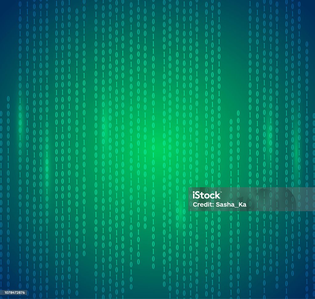Abstract Technology Background Binary Computer Code Programming Coding Hacker Concept Vector