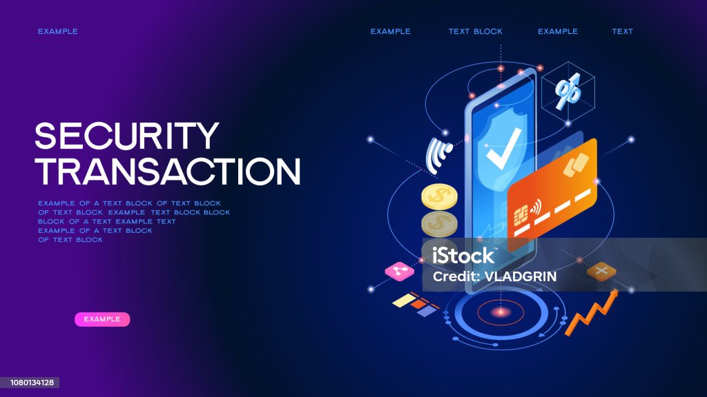 Secure Online Payment Transaction Web Banner Stock Illustration ... Secure Online Payment Transaction Web Banner Stock Illustration ...