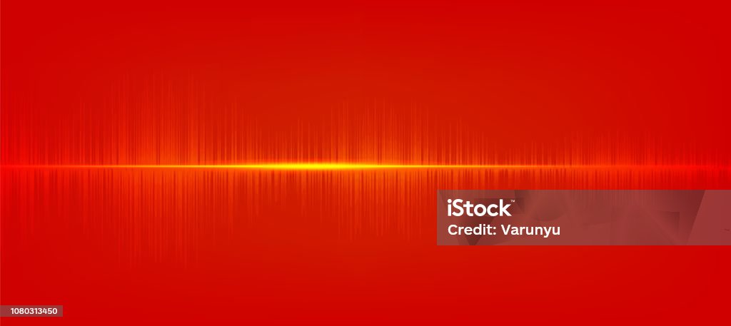 Orange Digital Sound Wave Background Teknologi Dan Konsep Gelombang