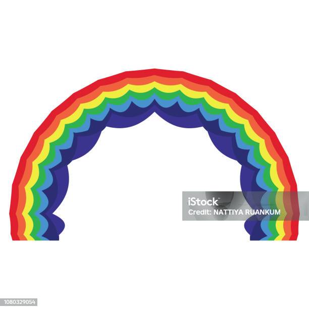 Abstrait Arcenciel Dessin Animé Sur Fond Illustration Vectorielle
