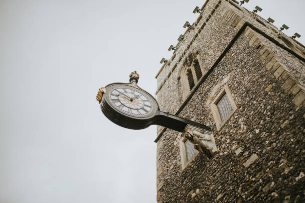 Free picture: church, analog clock, church tower, medieval, downtown ...