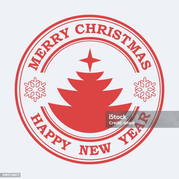 Stempel Bulat Natal Berwarna Merah Dengan Siluet Pohon Natal Dan ... Stempel Bulat Natal Berwarna Merah Dengan Siluet Pohon Natal Dan ...