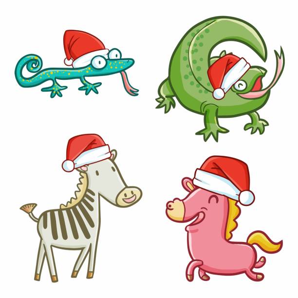 Download Lizard, Christmas, Santa Hat. Royalty-Free Stock Illustration ...