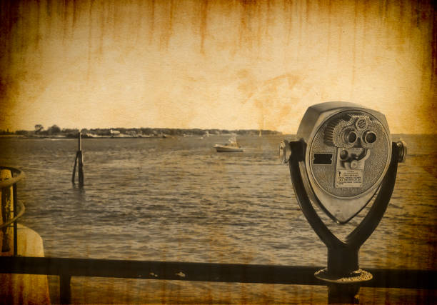 Free Stock Photo of Vintage coin-operated binoculars by the water ...