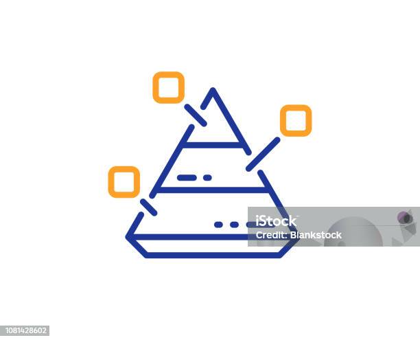 Icône De Ligne Graphique Pyramide Analytique Le Signe Graphique Vector
