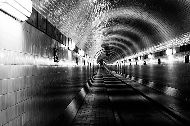 Free Stock Photo of Black and White Photo of a Tunnel | Download Free ...