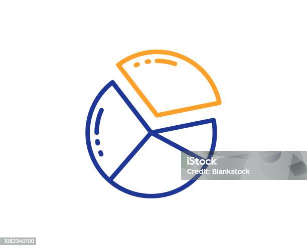 Icône De Graphique En Secteurs De Ligne Signe De Présentation Graphique