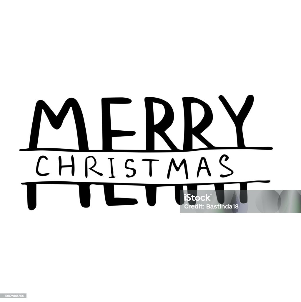 Hand Drawn Merry Christmas Stock Illustration Download Image Now