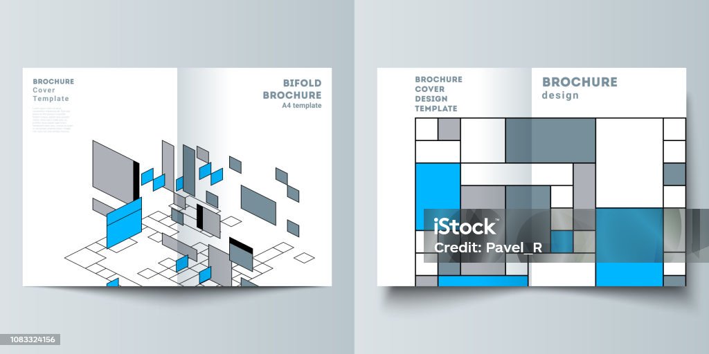 Tata Letak Vektor Dari Dua Templat Desain Mockup Sampul Modern Format