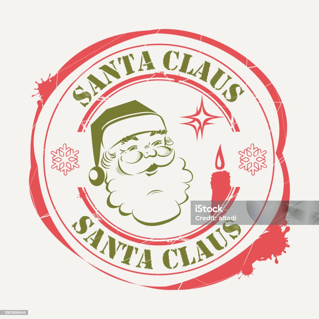 Stempel Natal Dengan Siluet Wajah Santa Claus Merah Dan Hijau Dengan ... Stempel Natal Dengan Siluet Wajah Santa Claus Merah Dan Hijau Dengan ...