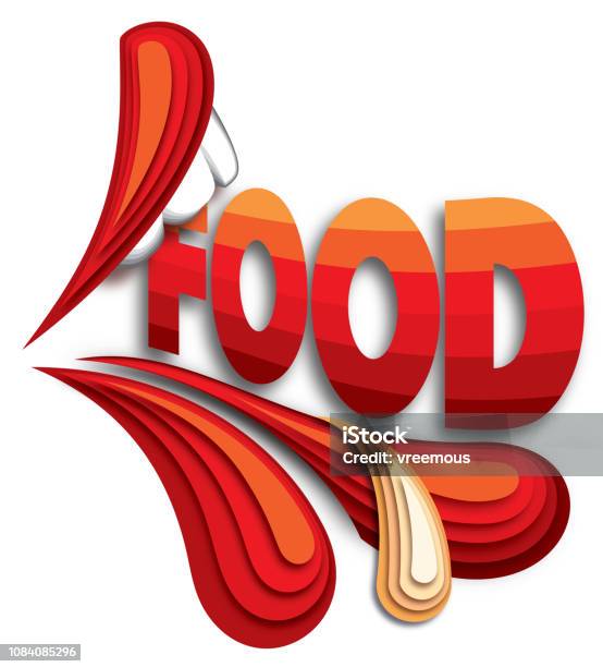 Logo Dune Bouche Mangeant Le Mot Alimentaire Vecteurs Libres De Droits