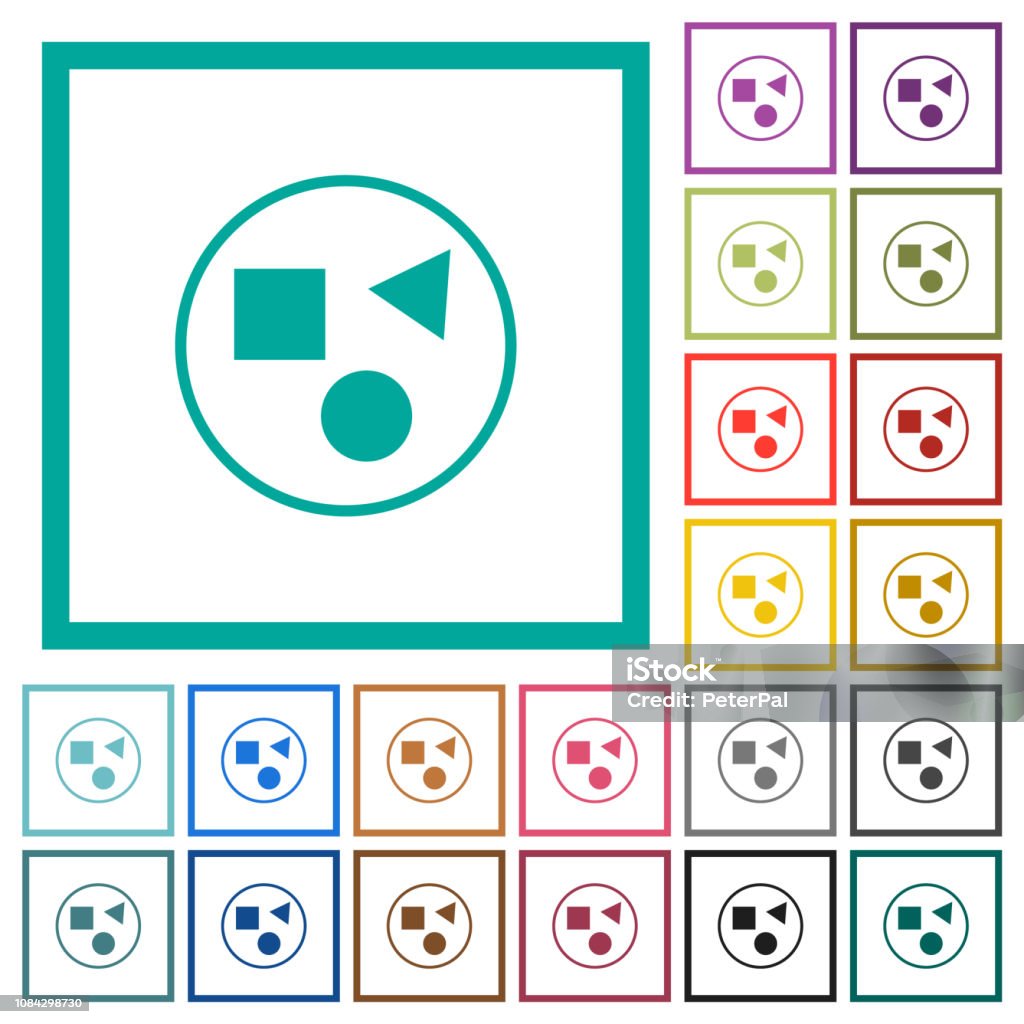 Gruppieren Von Elementen Flache Farbige Icons Mit Quadrant Frames Stock ... Gruppieren Von Elementen Flache Farbige Icons Mit Quadrant Frames Stock ...