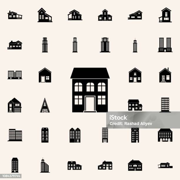 Icône De La Maison De Deux Étages Maison Icônes Universal Set Pour Web