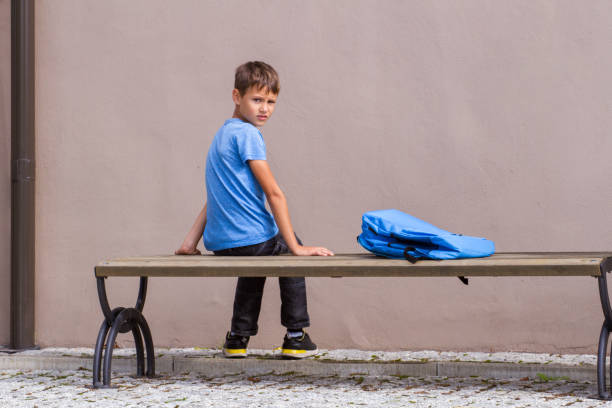 Free Stock Photo of Little Boy Sitting on Bench | Download Free Images ...