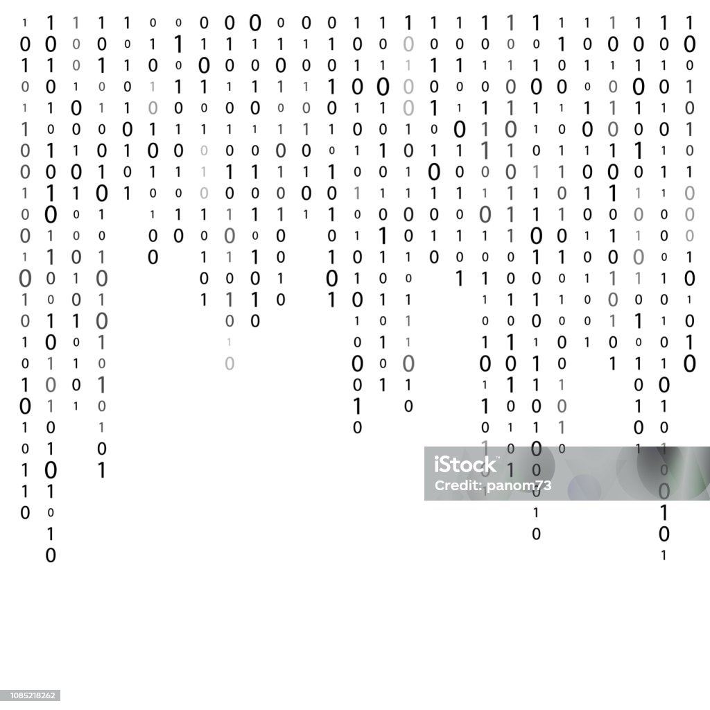 Latar Belakang Abstrak Vektor Matriks Kode Teknologi Digital Komputer Biner Konsep Hacker